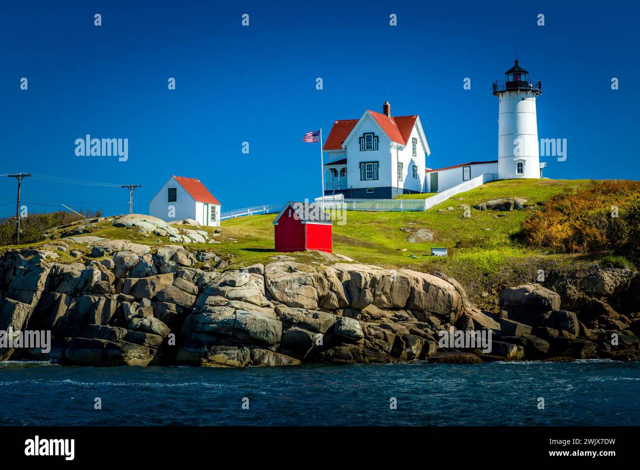 Cape Neddick Lighthouse in Maine, USA Stock Photo - Alamy