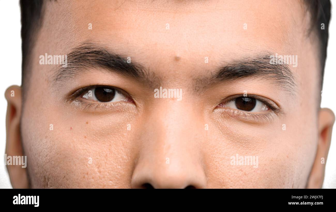 Mans face close up shadow hi-res stock photography and images - Alamy