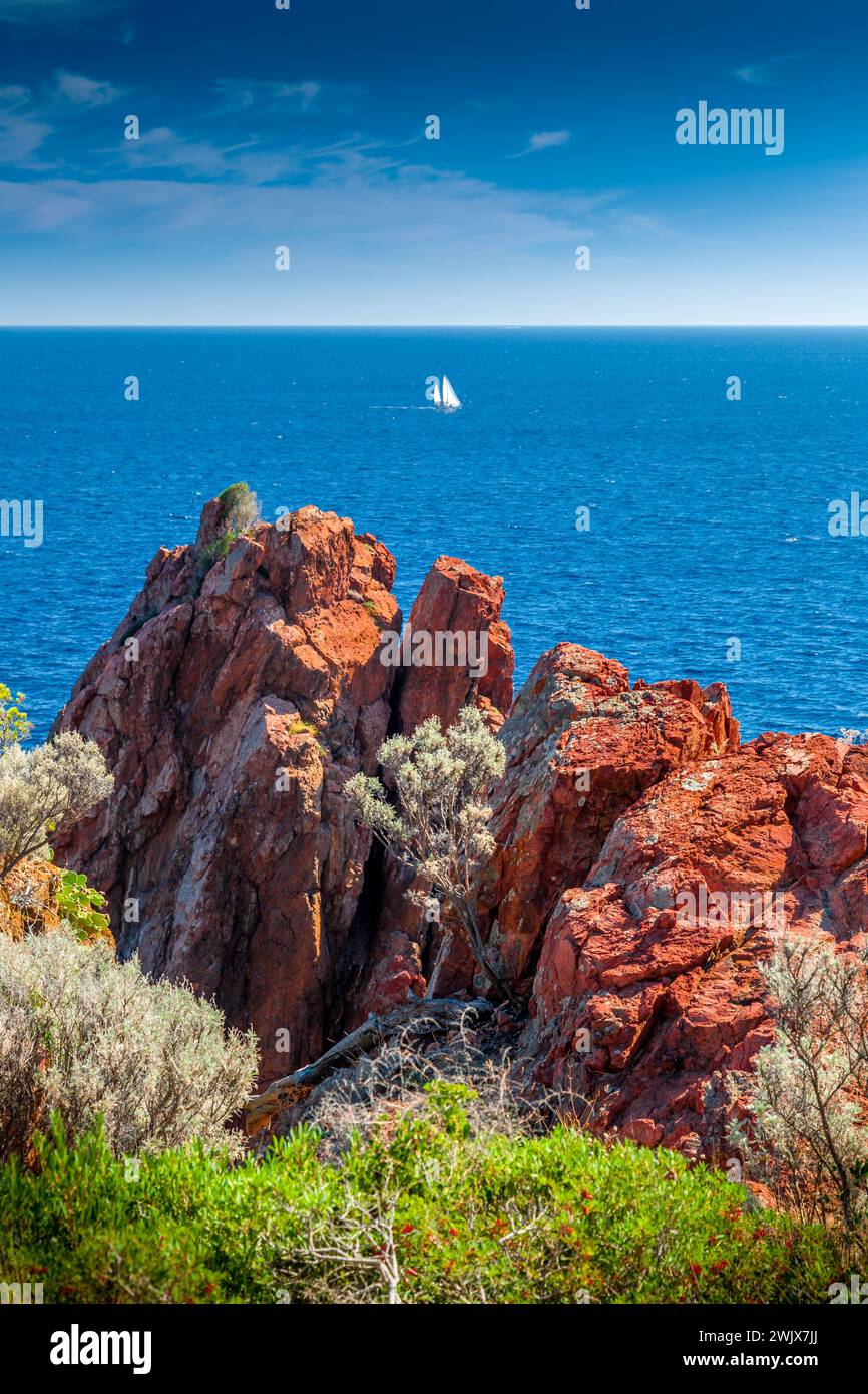 The Esterel Mountains near Frejus, France Stock Photo - Alamy
