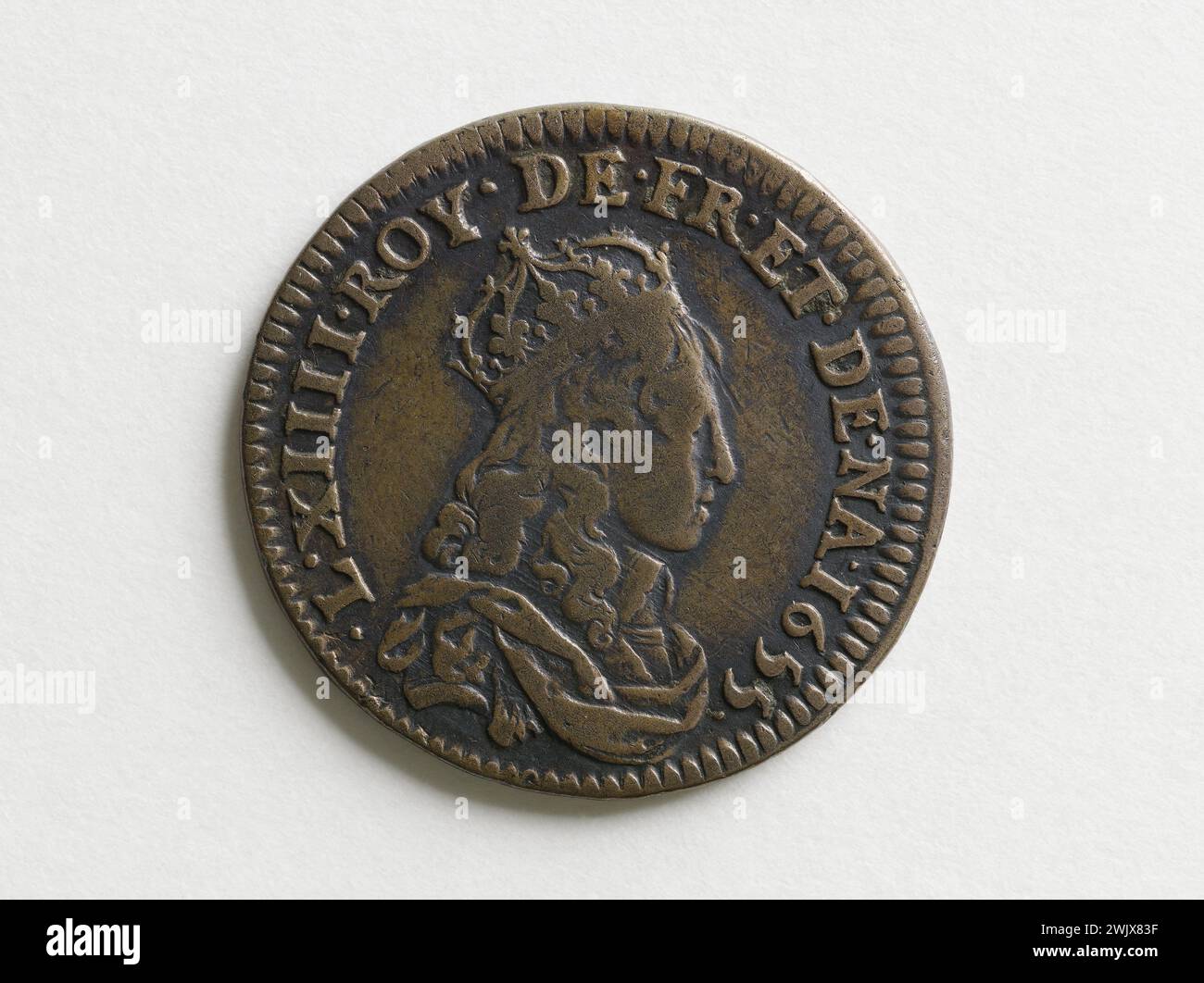 Anonymous. Liard says "to the two busts" of Louis XIV. Copper, 1656 ...