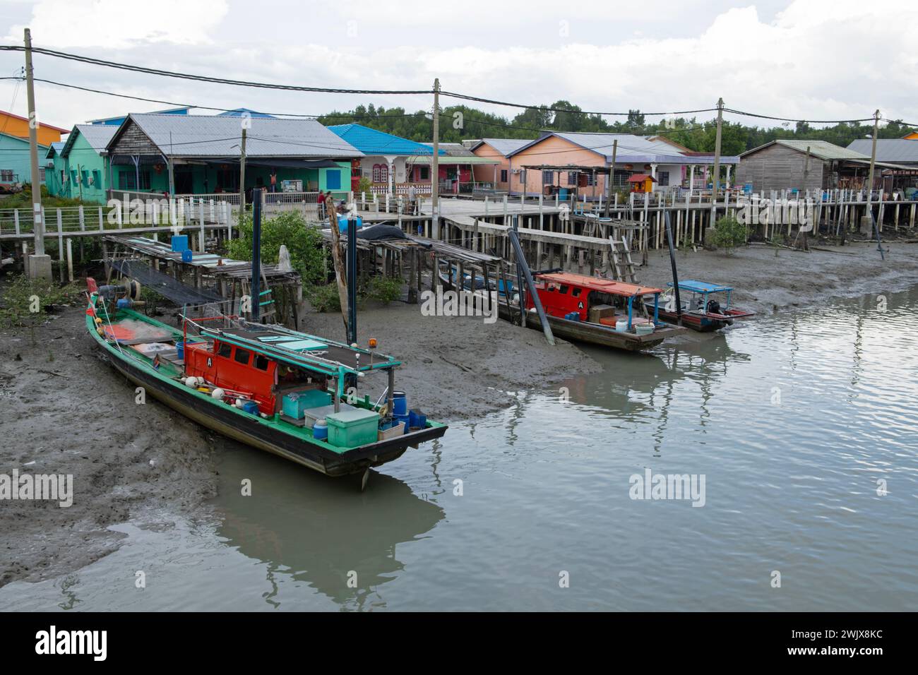 Pulau Ketam Crab Island fisherman Village Malaysia Stock Photo - Alamy