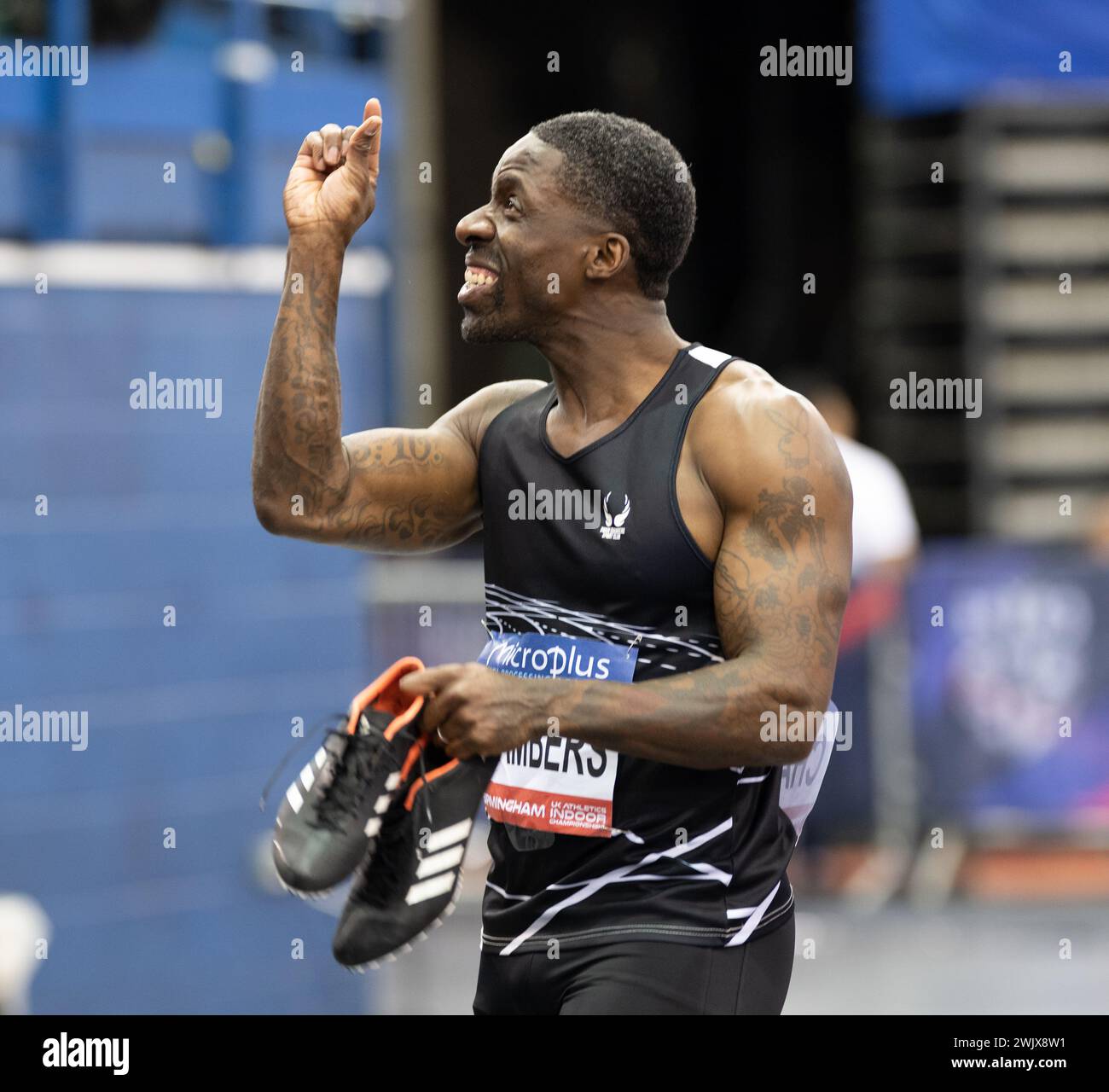 Birmingham, UK. 17th Feb, 2024. Dwain Chambers makes the semi-final of ...