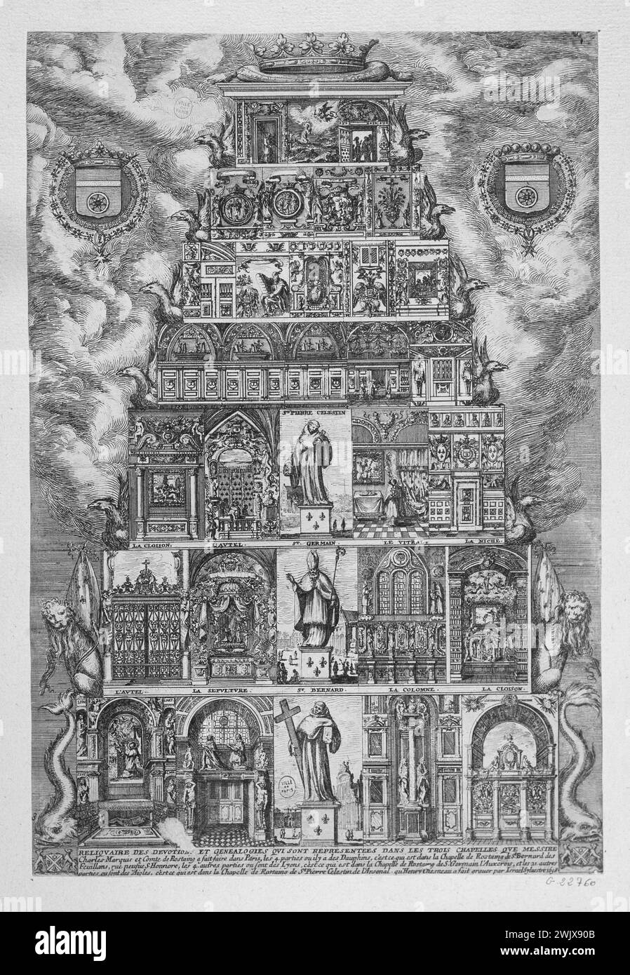 Israel Silvestre (1621-1691). "Reliquaire de Rostaing". Eat, 1658 ...