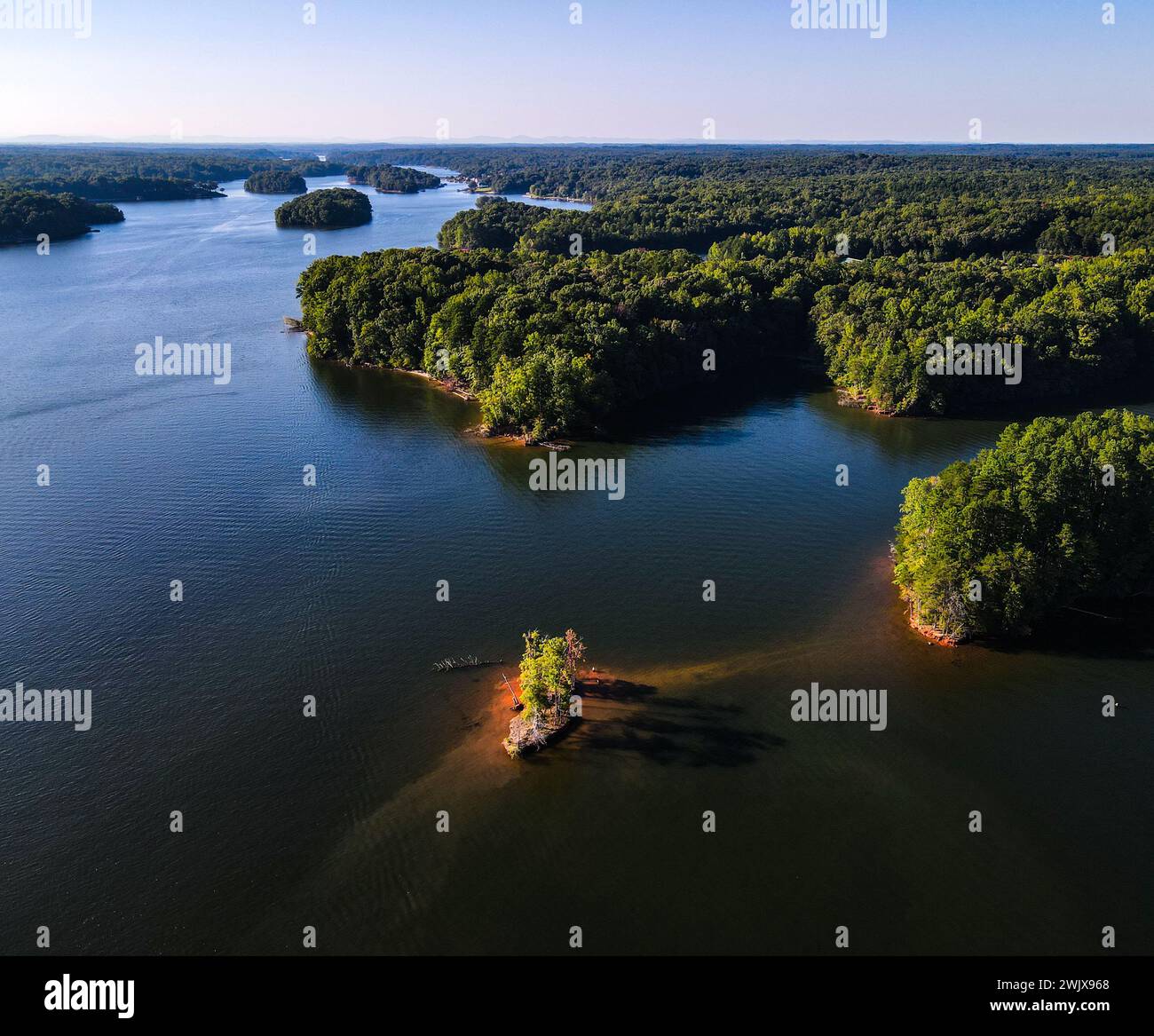 View from above Lake Norman - North Carolina USA Stock Photo - Alamy
