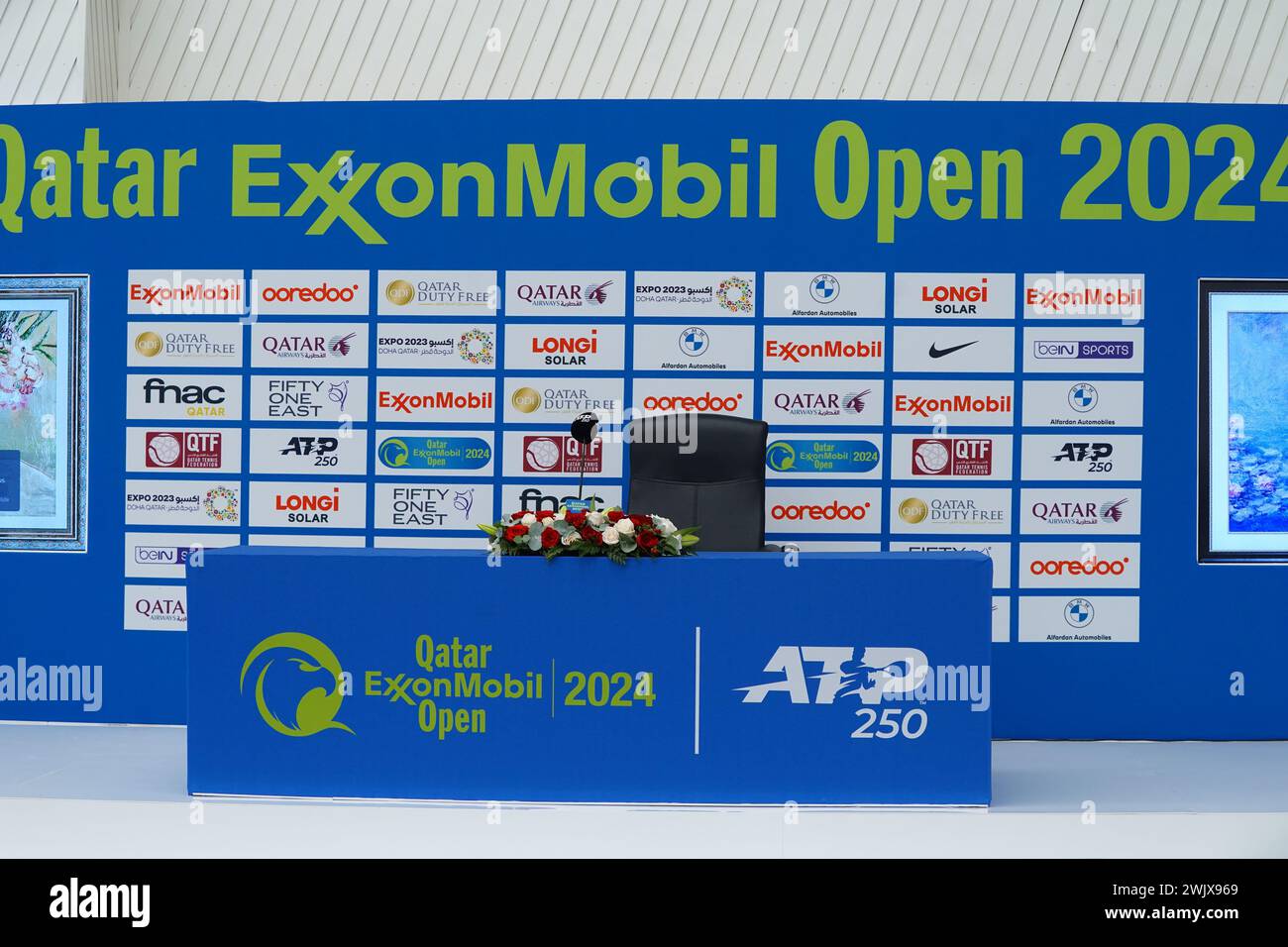 The draw of the Qatar Exxonmobil Open 2024 at the Khalifa International ...