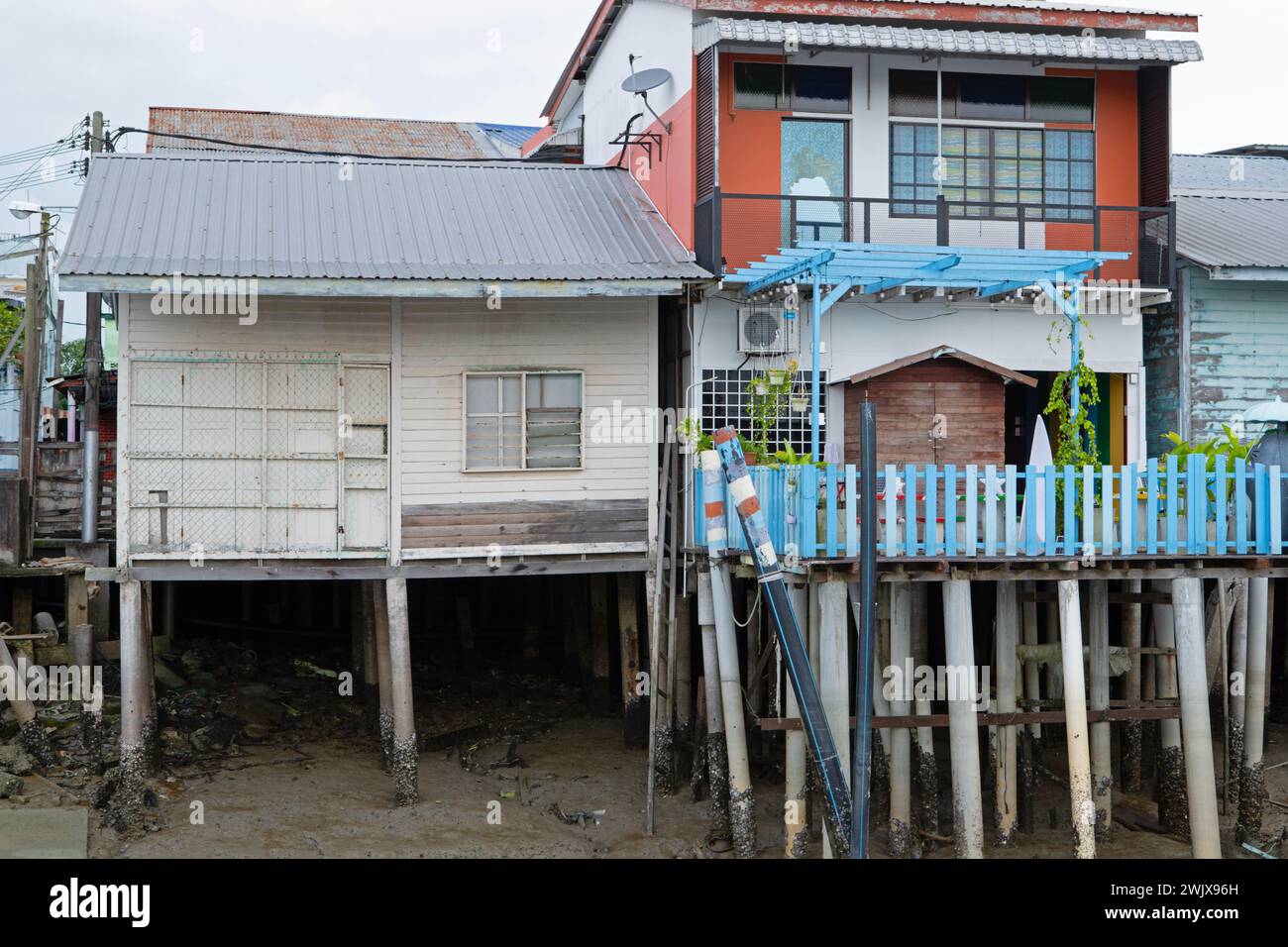 Pulau Ketam Crab Island fisherman Village Malaysia Stock Photo - Alamy