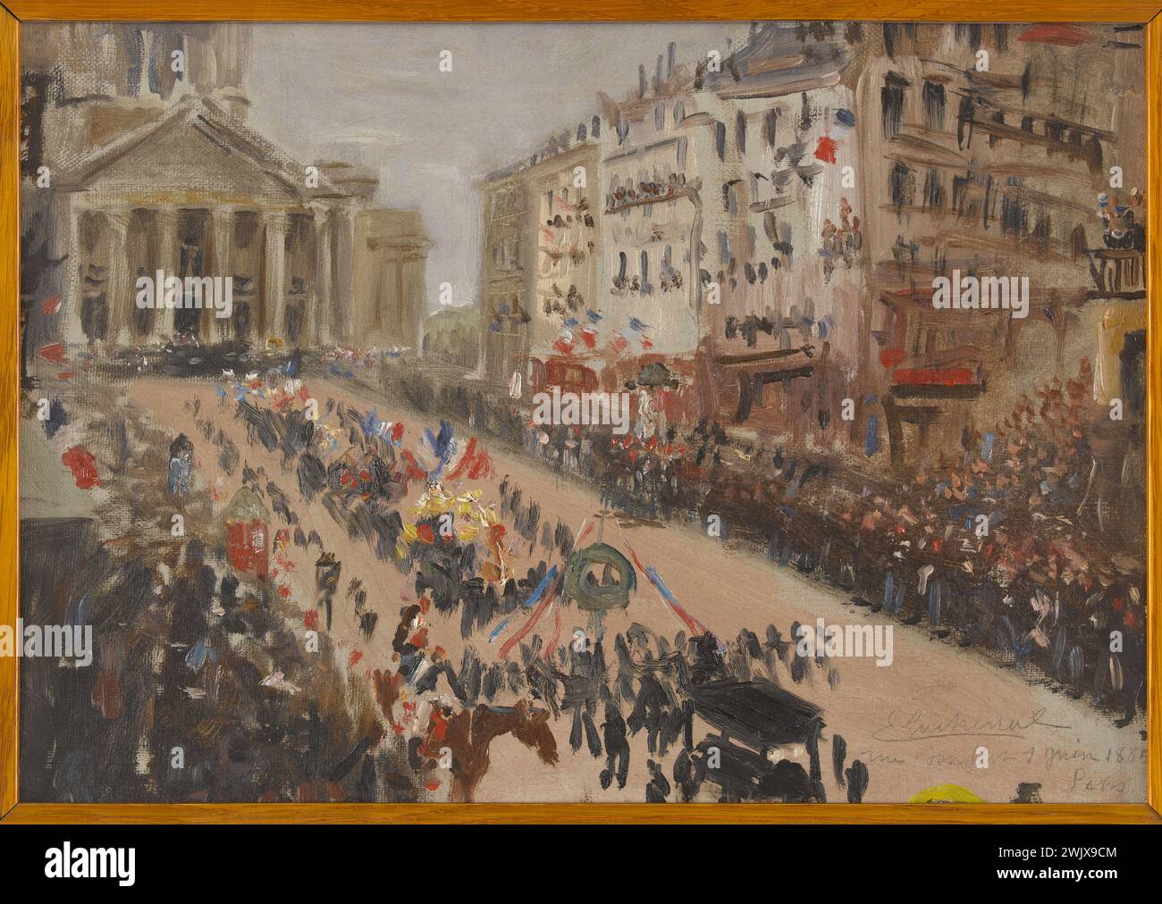 Edmond Lachenal (1855-1948). "The funeral of Victor Hugo". Oil on ...