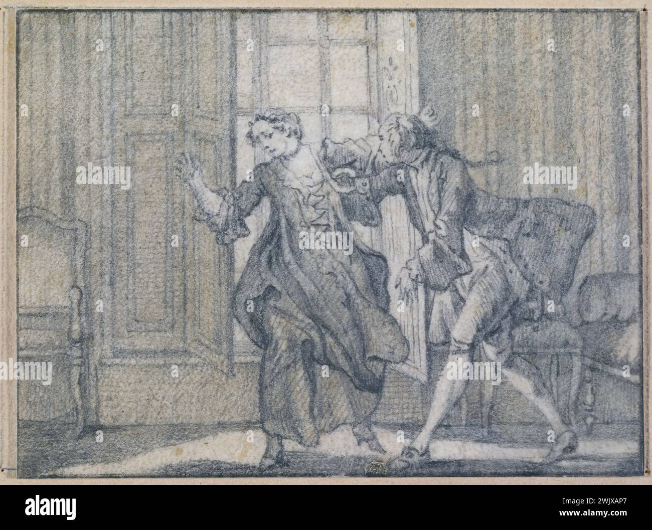 Charles-Nicolas Cochin (1715-1790). "Richard Minutolo, illustration for ...