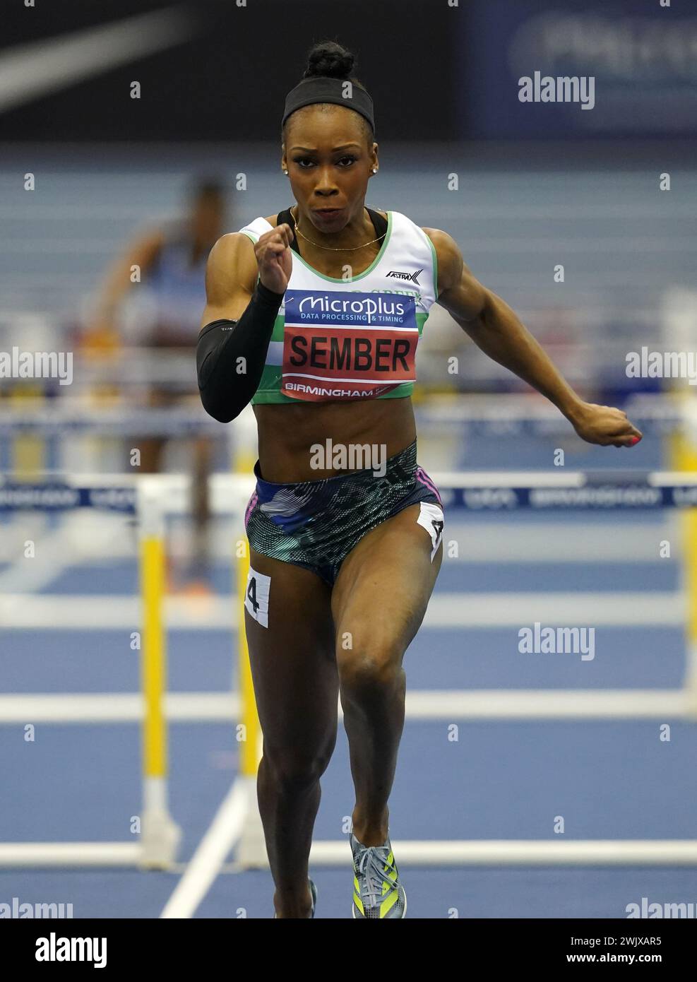 Cindy Sember on her way to winning the 60 m Hurdles - Women Heat 1 ...