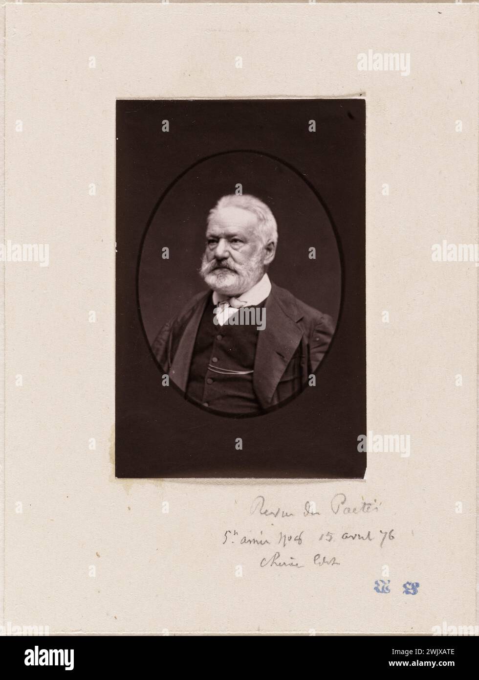 Victor Hugo. Photograph by Pierre Petit, dit Lanith (1831-1909). Flat ...