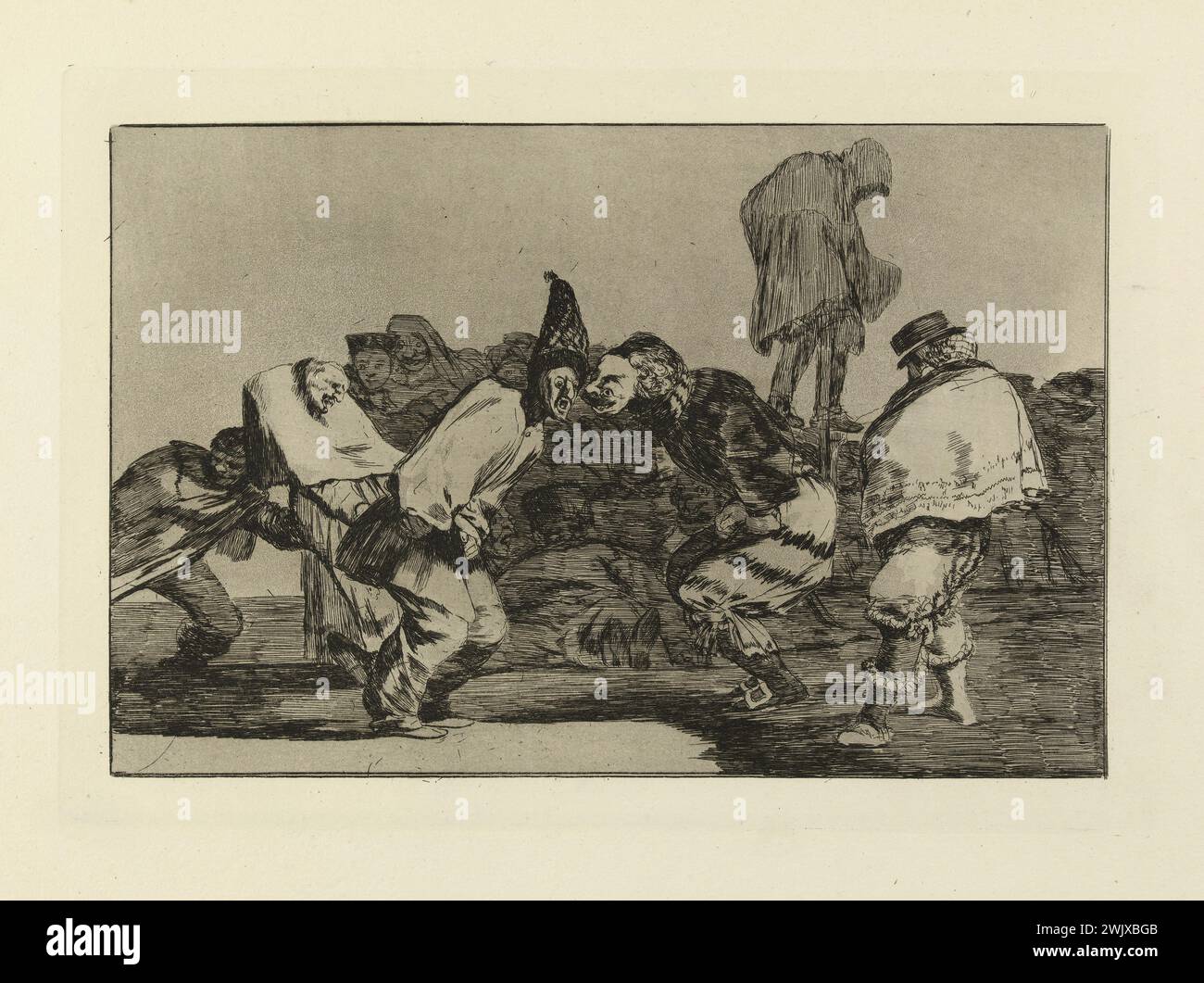 Francisco Goya (1746-1828). "Disappearance. Disabling of Carnival ...