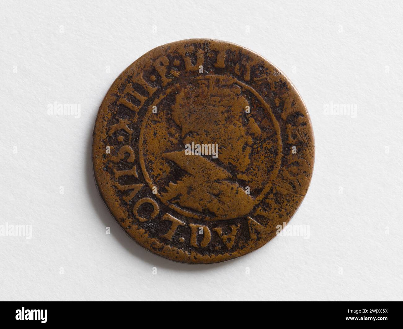 Anonymous. Double copper tournament of Louis XIII. Copper, 1628 ...