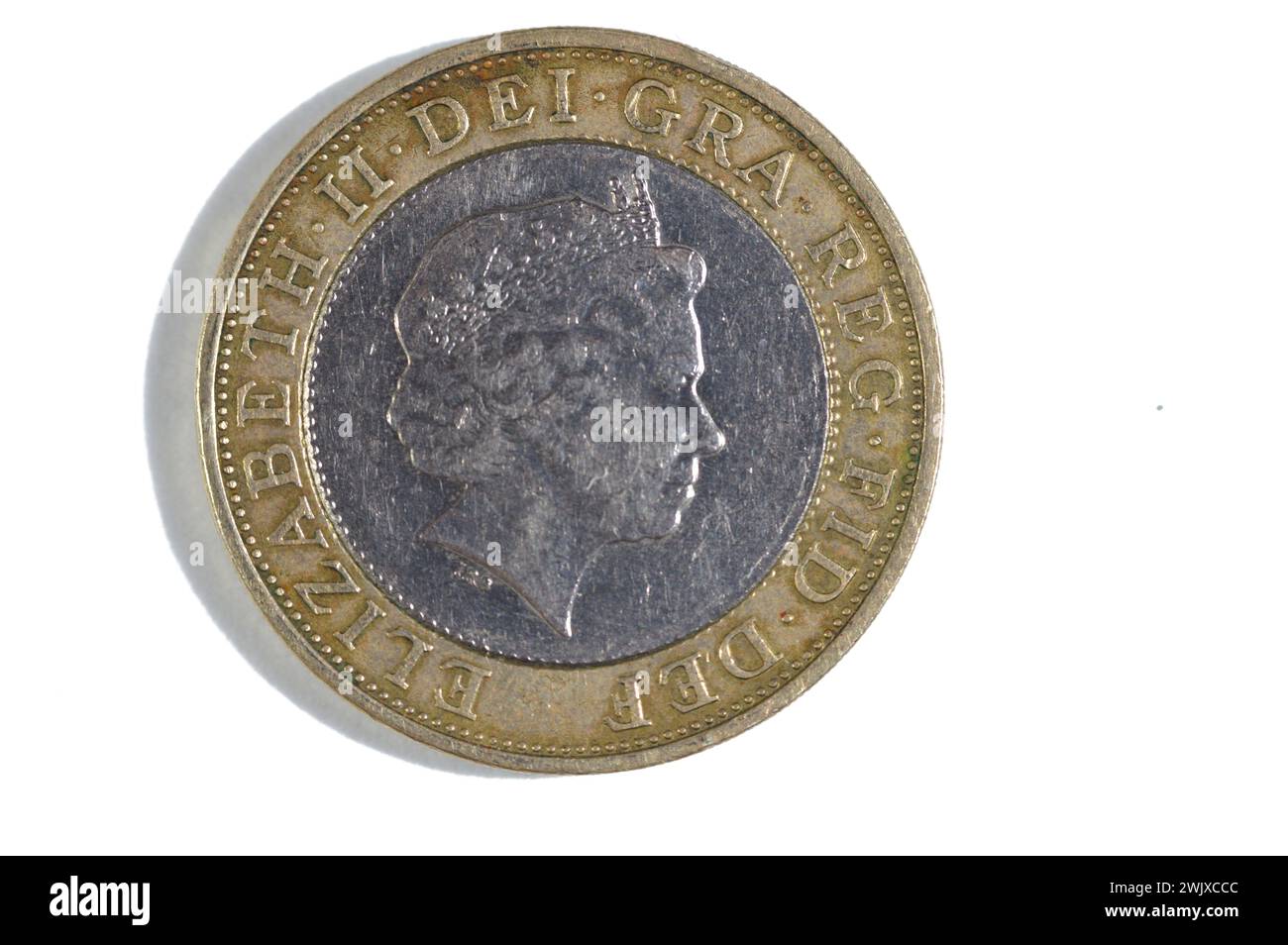 Two British sterling pounds 1998 coin features queen Elizabeth ii on the obverse and Four ...