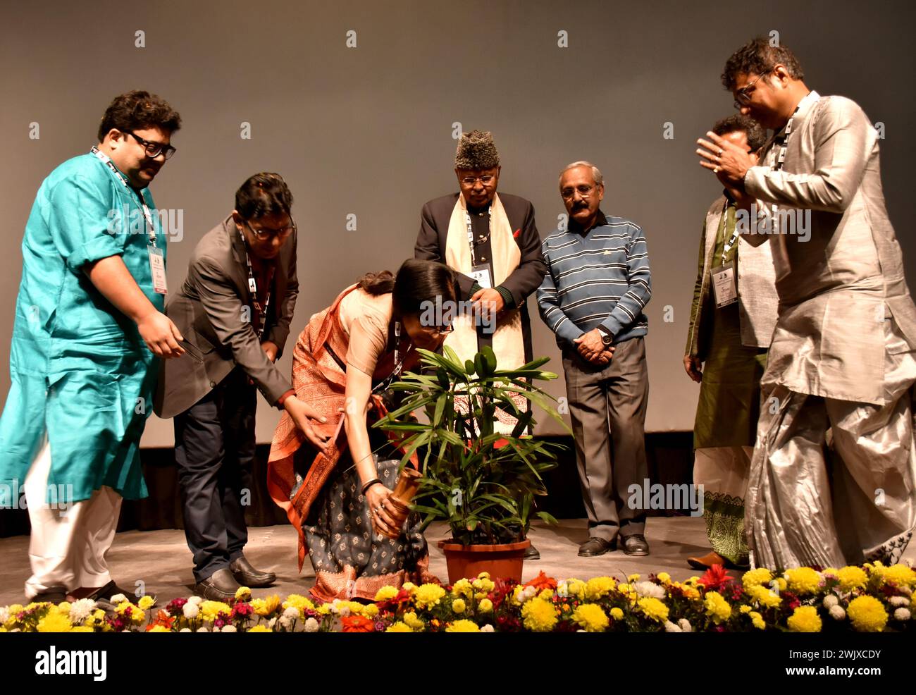 Rupa Ganguly the Indian actress inaugurating the 5th Indo Bangla movie ...