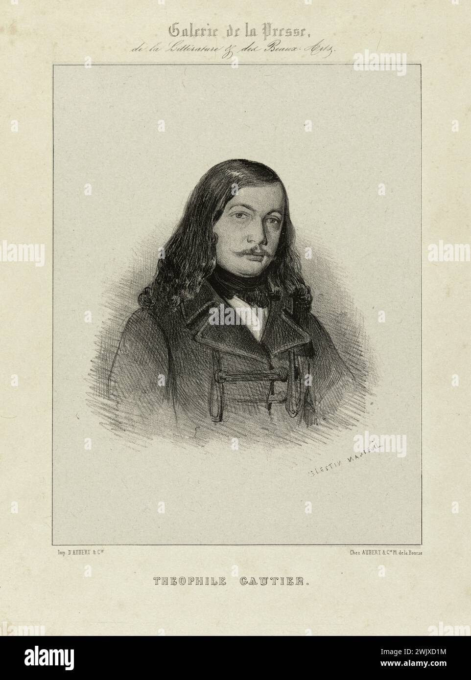 Célestin Nanteuil (1813-1873). "Théophile Gautier in the Gallery of the ...