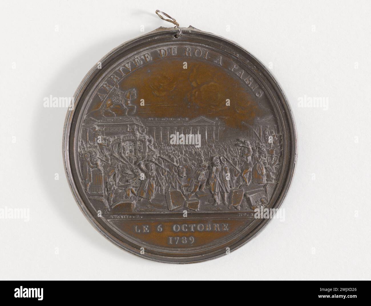 Bertrand Andrieu (1761-1822). "Arrival of the king in Paris". Bronze ...