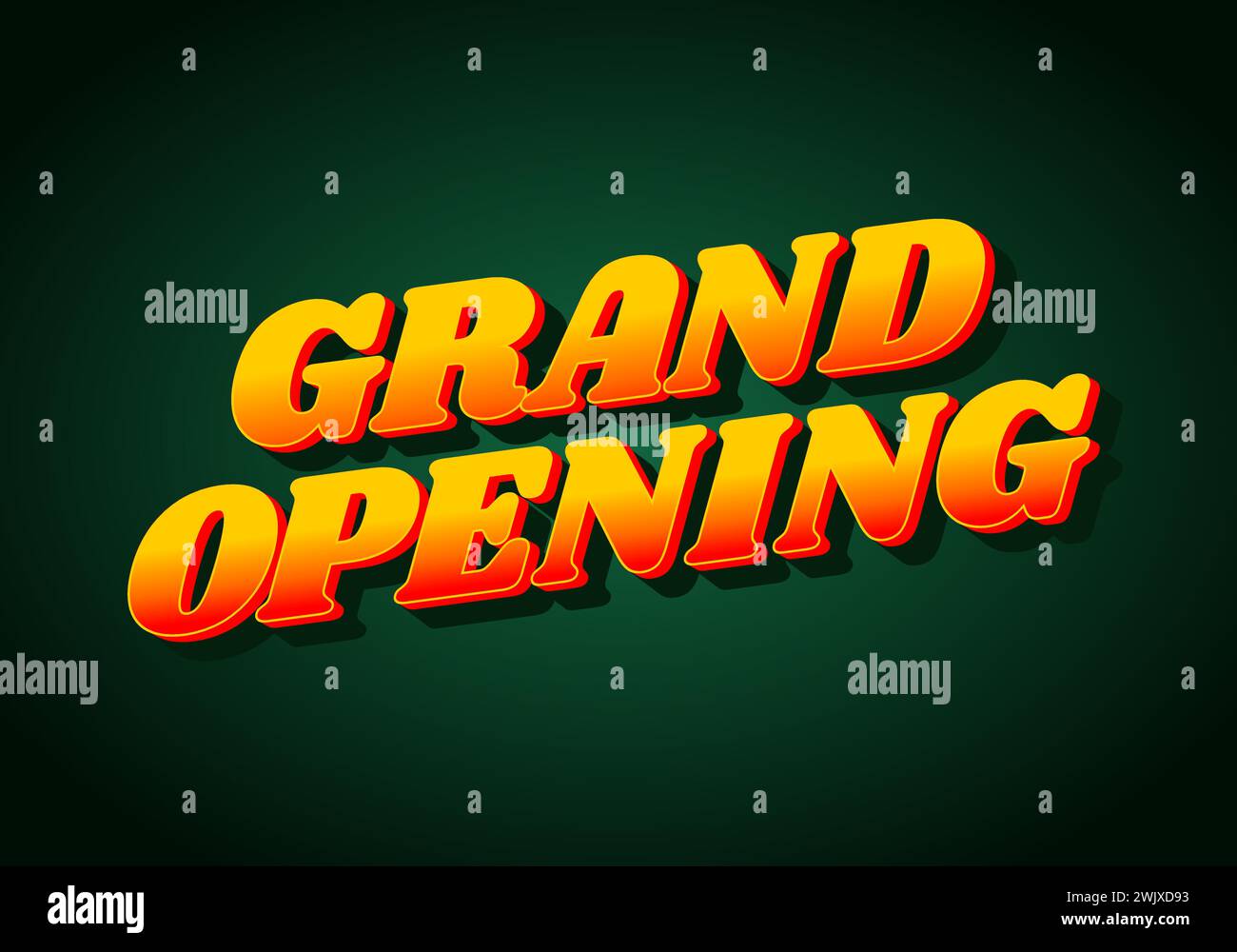 Grand opening. Text effect design in 3D look with eye catching colors ...