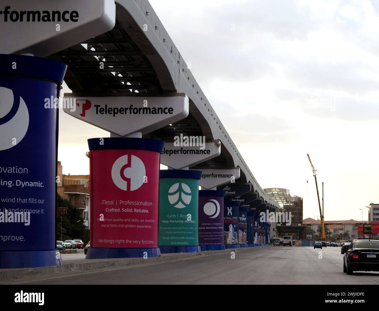 Cairo, Egypt, January 26 2024: Teleperformance advertisement on Cairo ...