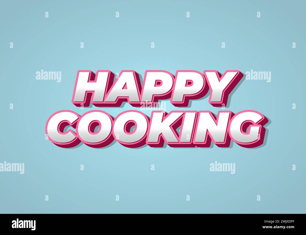 Happy cooking. Text effect design in 3D look. Eye catching color Stock ...