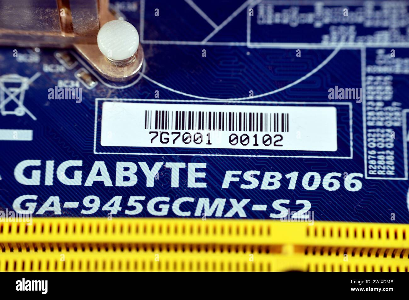 Cairo, Egypt, February 9 2024: Gigabyte main board computer motherboard ...