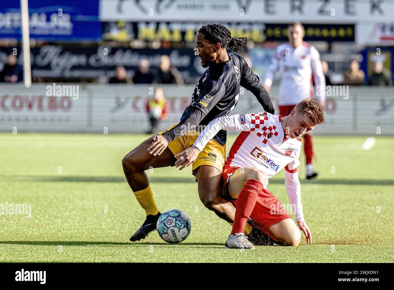 WERKENDAM, Netherlands. 17th Feb, 2024. football, Stadium de Zwaaier ...