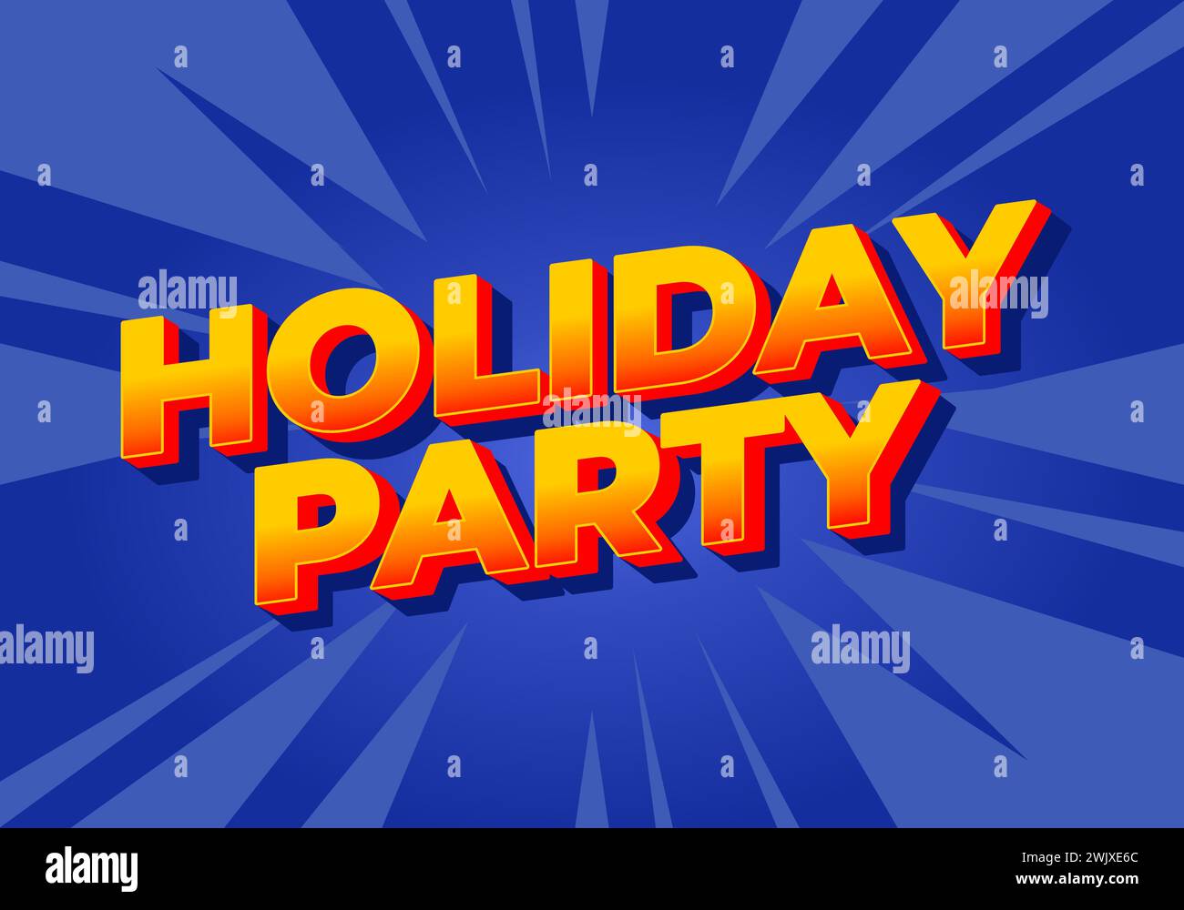 Holiday party. Text effect design in 3D look with eye catching colors ...