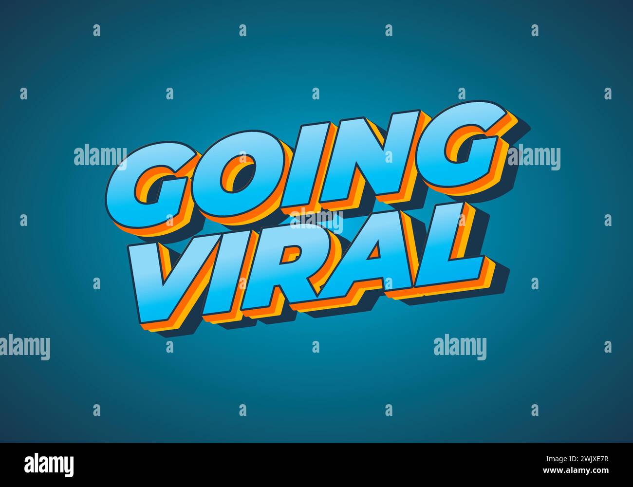 Going viral. Text effect design in eye catching color and 3D look ...