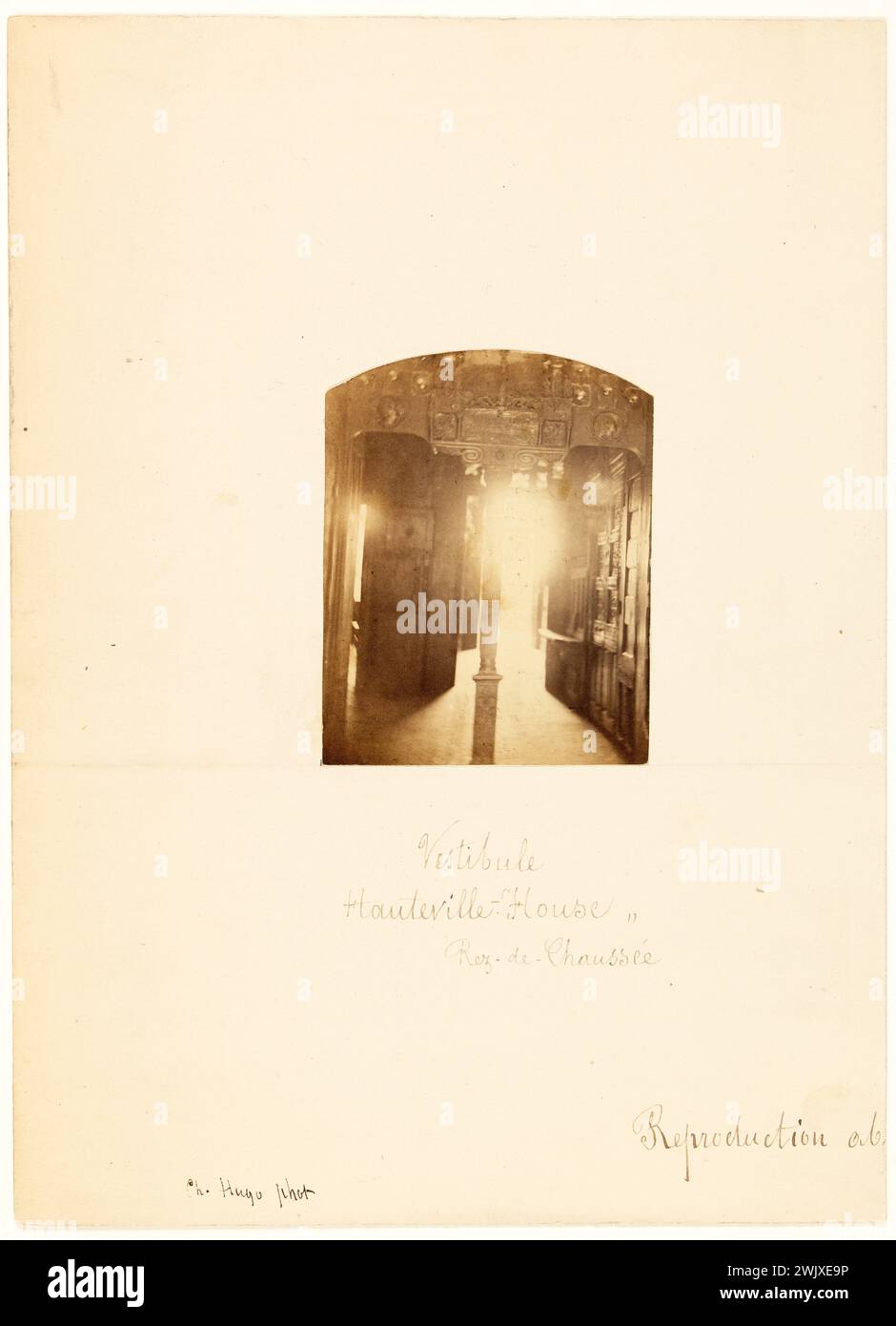 Bacot, Edmond. "The entrance vestibule in Hauteville House". Albumin ...