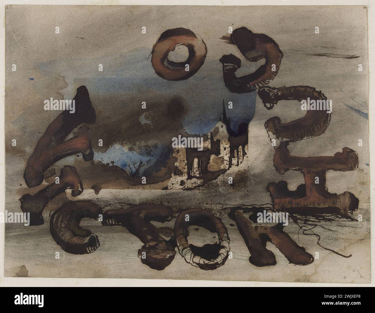 Autograph manuscript of Victor Hugo (1802-1885). Illustrated travel ...