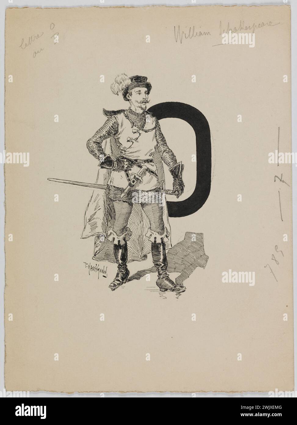 Paul Adolphe Kauffmann (Peka, 1849-1940). "Letrine" p "for the chapter ...