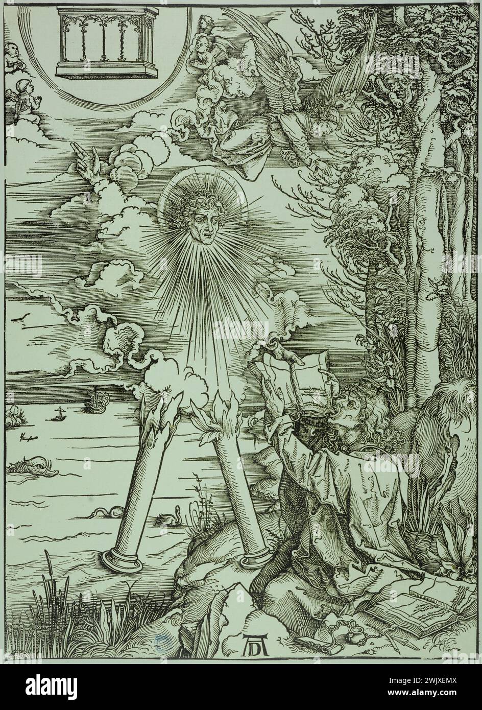 Albrecht Dürer (1471-1528). "Saint John devouring the Bartsch 70 book ...