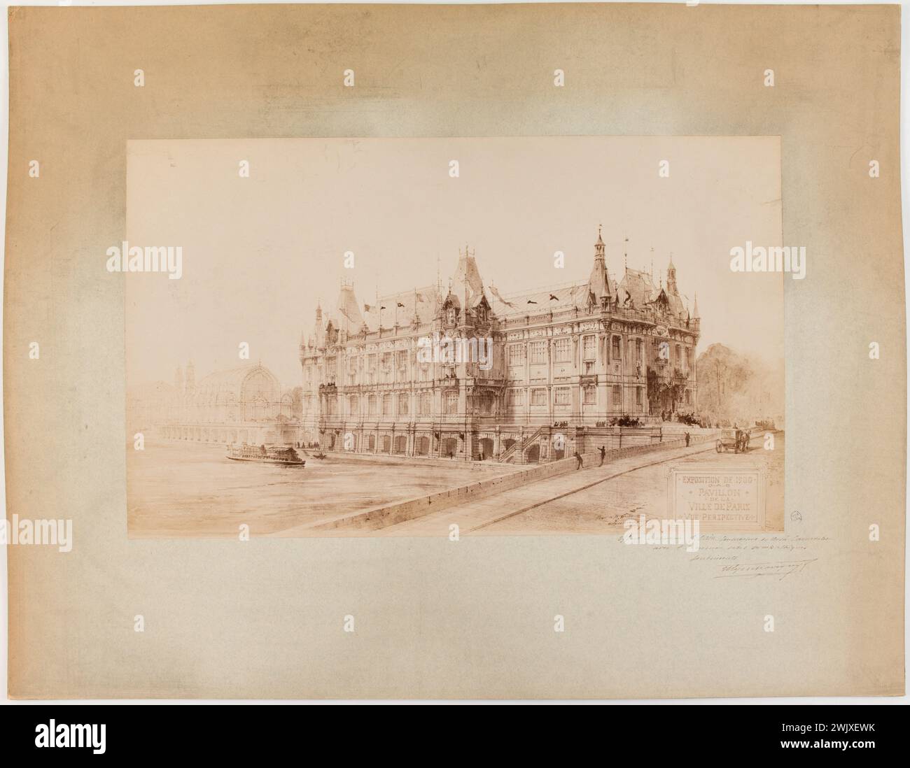 Universal exhibition of 1900: reproduction of a drawing of the pavilion ...