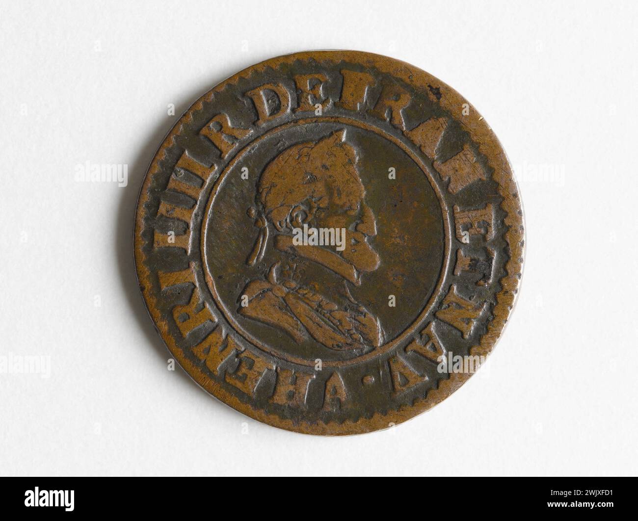 Double Henri IV copper tournament. Copper. 1599. Paris, Carnavalet ...