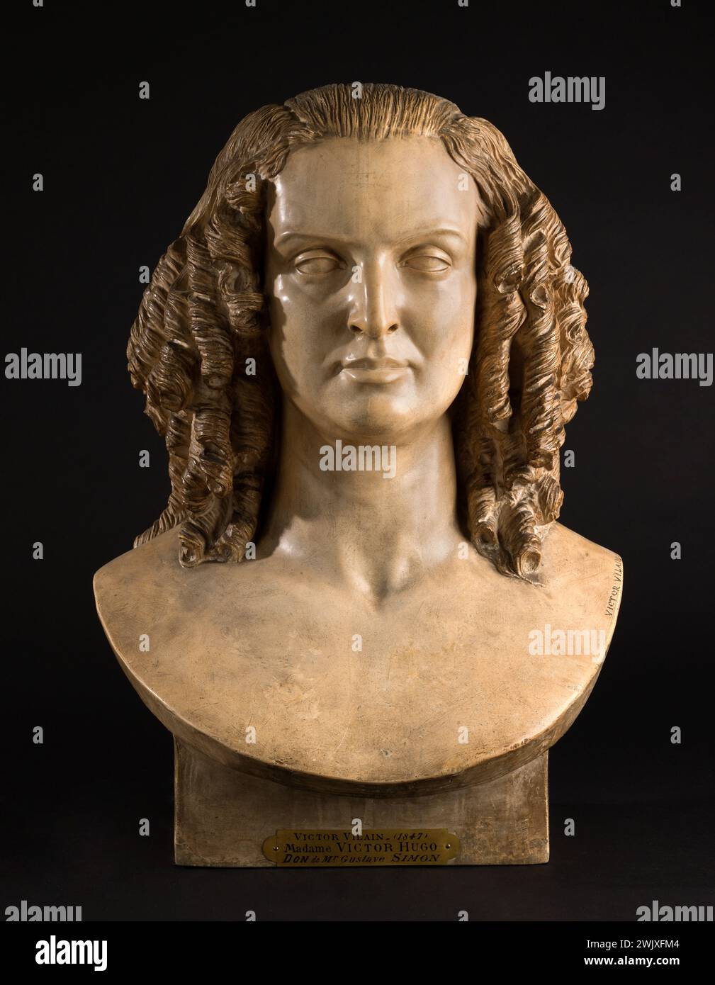 Victor Vilain. "Madame Victor Hugo". Plaster. Paris, house of Victor ...