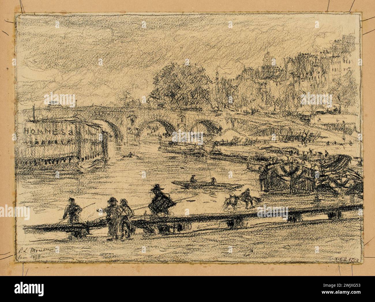 Moreau, Pierre Louis, Le Pont Marie. (Faithful title), 1898. Carnavalet ...