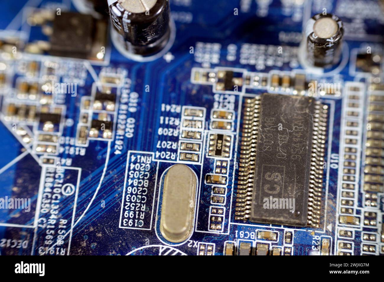 Cairo, Egypt, February 9 2024: Gigabyte main board computer motherboard ...