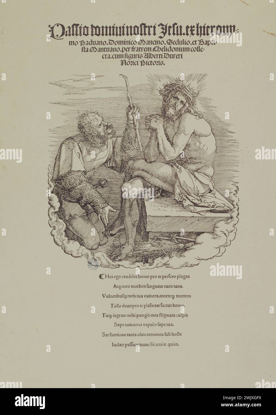 Albrecht Dürer (1471-1528). The great passion on wood: the man of pain (Bartsch 4). 1511. Museum ...