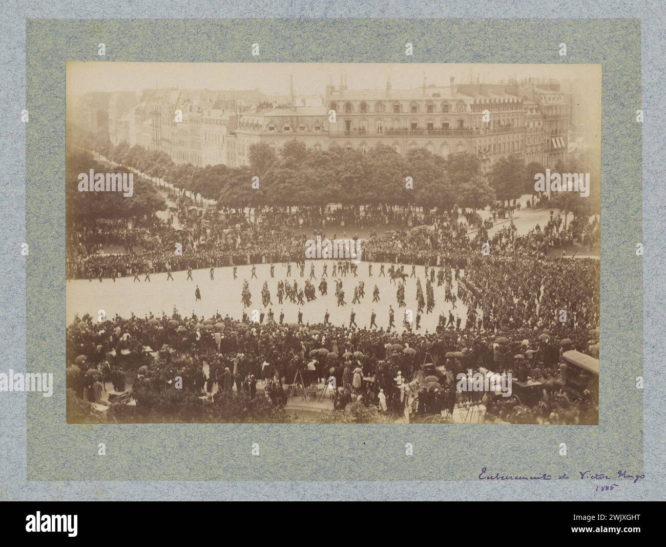 Victor Hugo funeral. View of the Champs-Elysées (start of the ...