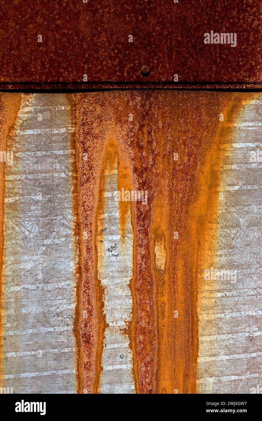 Rusted metal surfaces, chemical reaction Stock Photo - Alamy