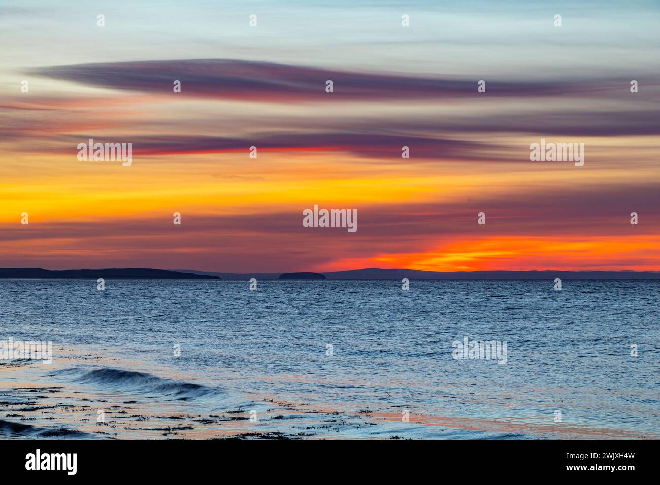 Multitude of colours along the horizon Stock Photo - Alamy