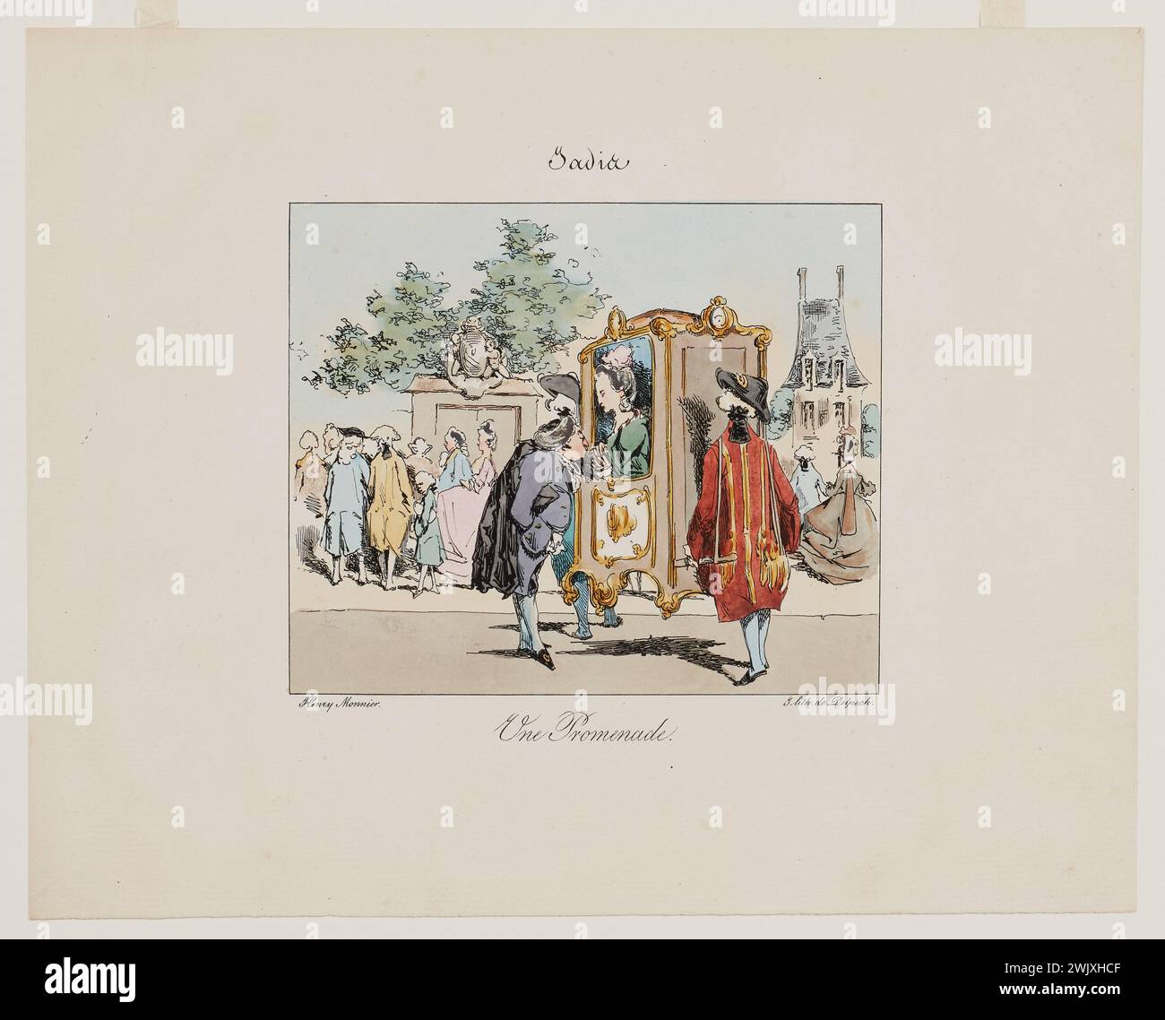 Monnier, Henry Bonaventure (n.1799-06-07-D.1877-01-03), a walk ...