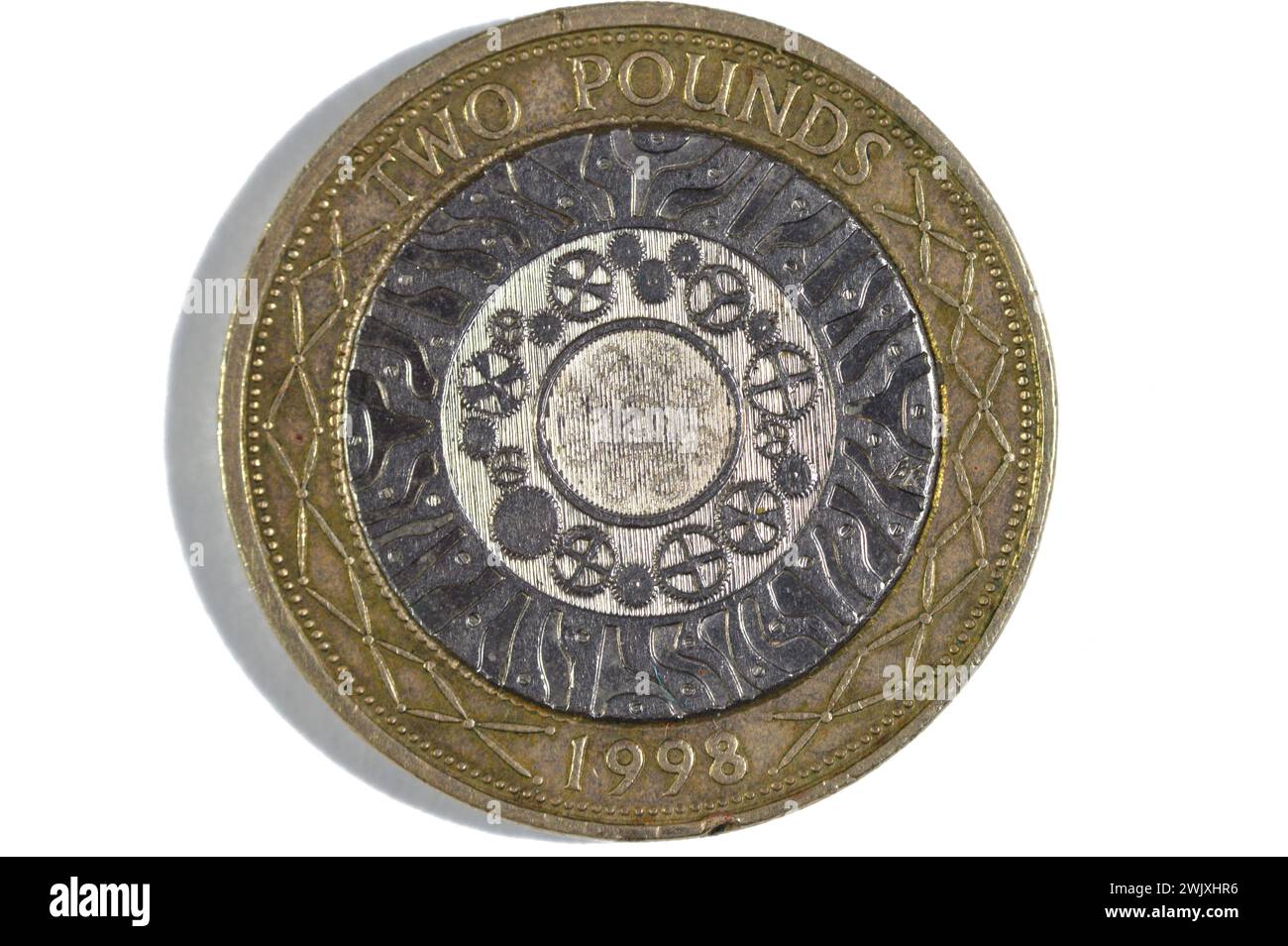 Two British sterling pounds 1998 coin features queen Elizabeth ii on the obverse and Four ...
