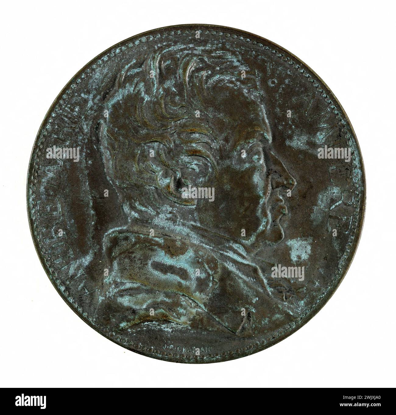 Jules Clément Chaplain (1839-1909). Medal. Ampere. Metal, bronze, 19th ...