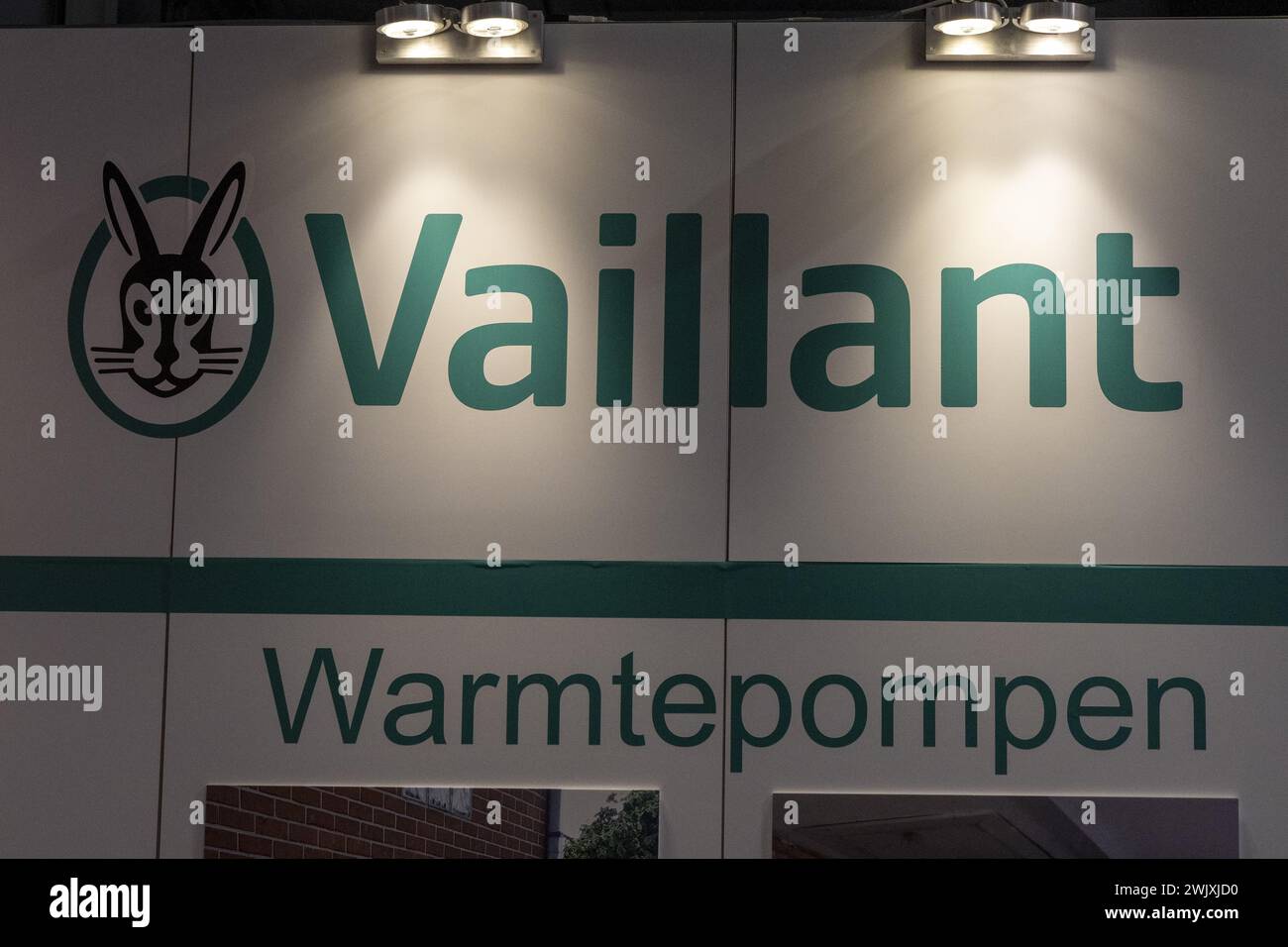 Brussels, Belgium. 17th Feb, 2024. Picture shows the Vaillant logo ...