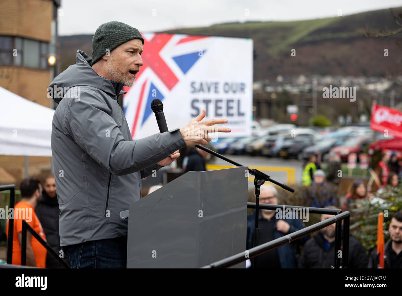 Port Talbot, Wales, UK. 17th Feb 2024. Stephen Kinnock, Member of ...