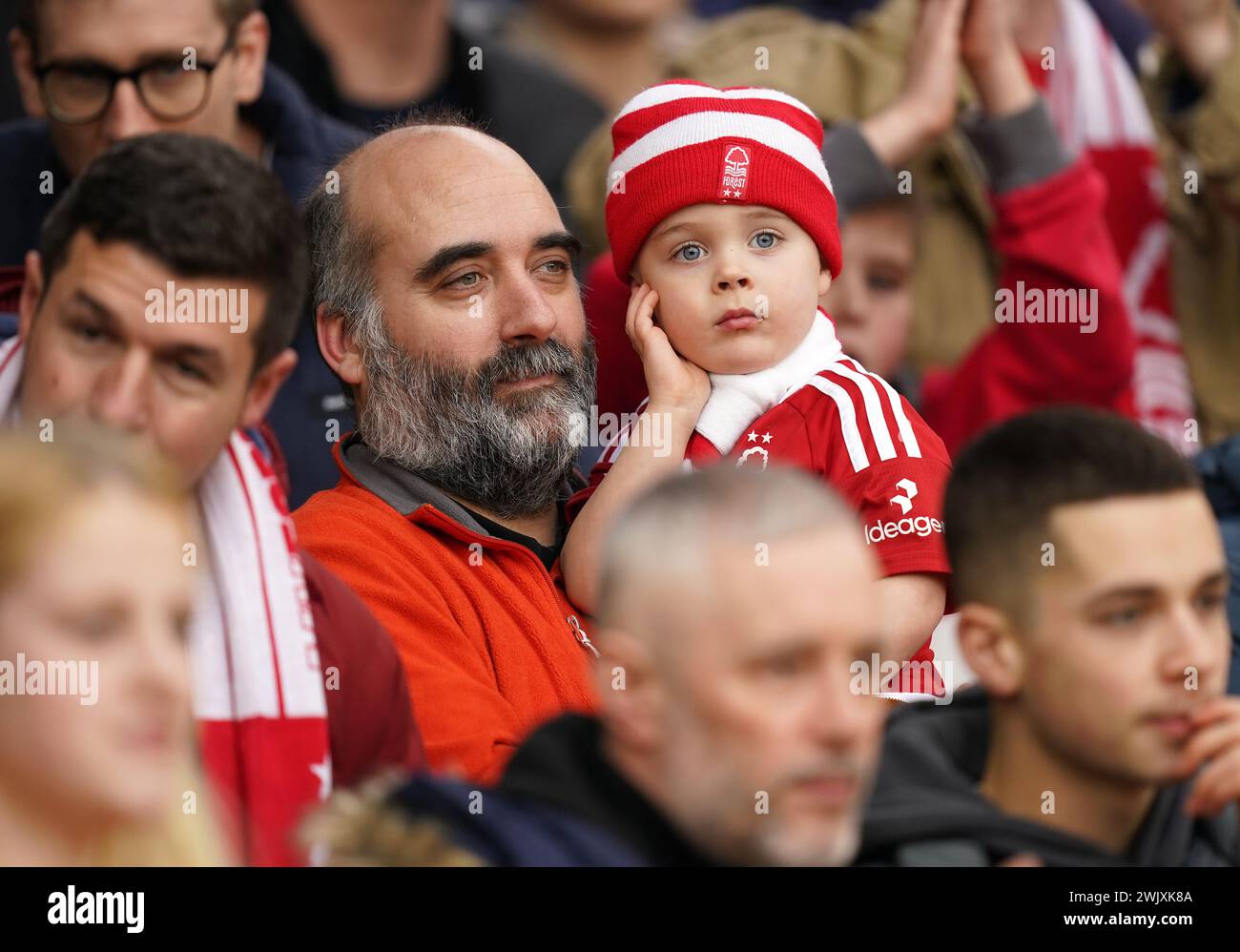 A young Nottingham Forest fan during the Premier League match at the ...
