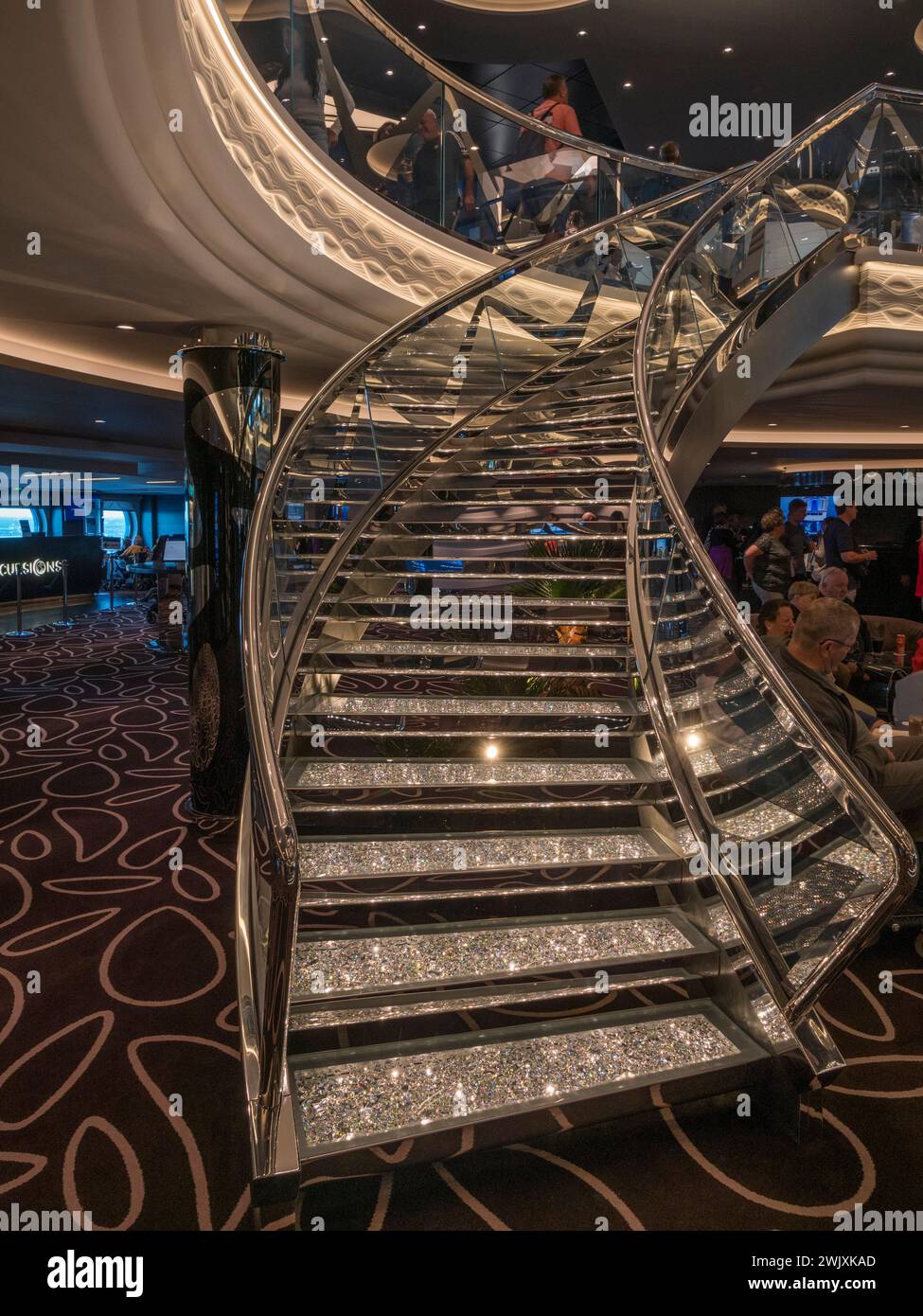 One of the glittery staircase in the Infinity Atrium area looking on ...
