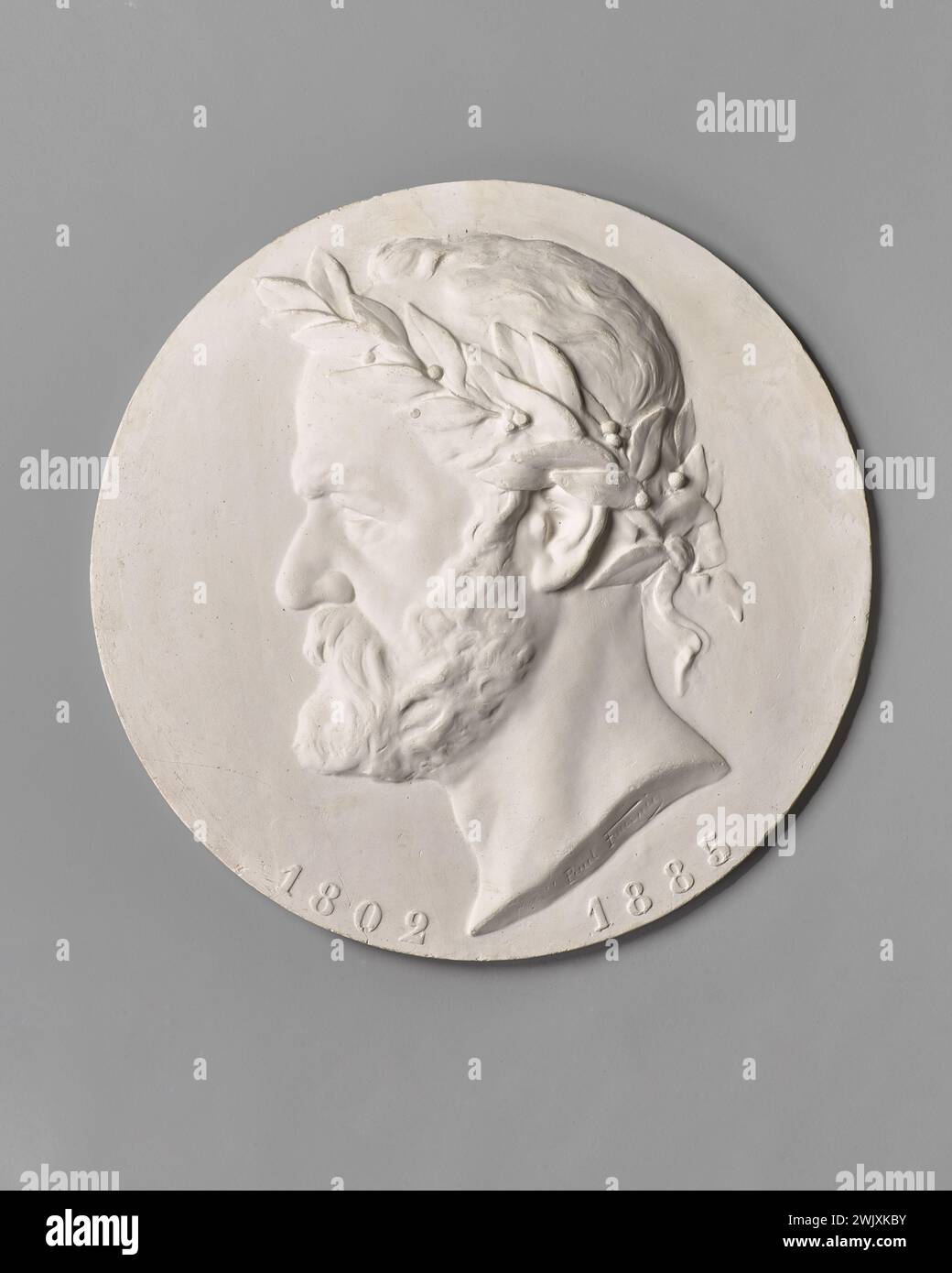 Fournier, Paul (n.1859 - D.1926), Victor Hugo (title awarded). Plaster ...