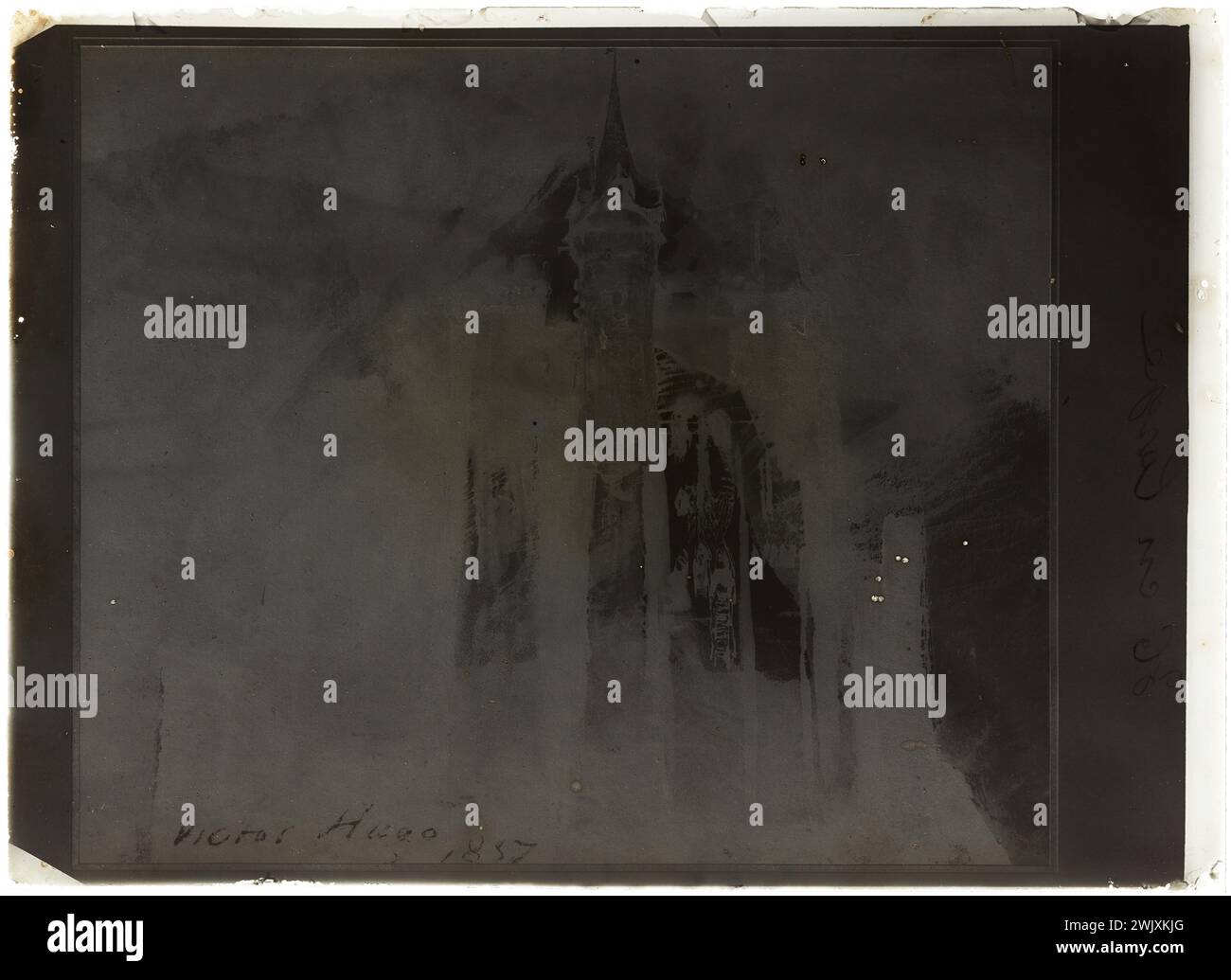 Anonymous, burg in the storm (dummy title). House of Victor Hugo ...