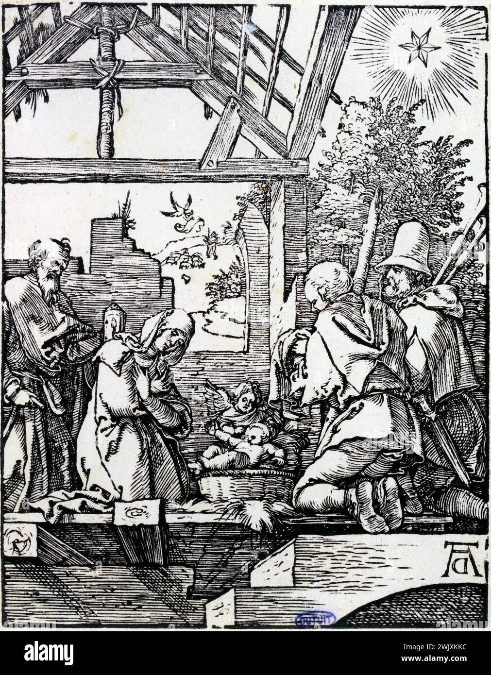 Albrecht DURER (1471-1528). "Little passion: Nativity", (B 20 ...